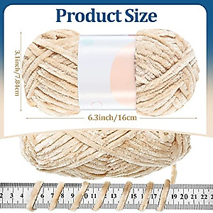 Xinnun 12 Skeins Plush Yarn, Thick Chenille Yarn, Soft Blanket Velvet Yarn for Knitting DIY Craft Total Length 1116 Yards, Fluffy Yarn for Crocheting Sweater Shawl Toy, 3.5 Oz/Skein (Multi Colors)