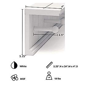 Kiera Grace Kian Wall Shelf with 5 Pegs