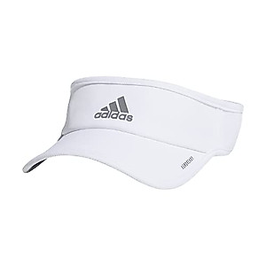 adidas Women's Superlite Performance Visor, White/Silver Reflective, One Size