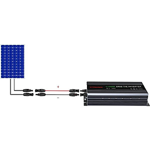 YITRANIC 1100 Watt Grid Tie Solar Inverter DC 46V - 114V to AC 110V 120V 60Hz with MPPT Function