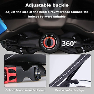 Shinmax Adult Bike Helmet,Bicycle Helmet with Removable Magnetic Goggles & USB Rechargeable Light Specialized Road Mountain Bike Helmet Adjustable Size Ultralight Cycling Helmet Men Women SM-T88