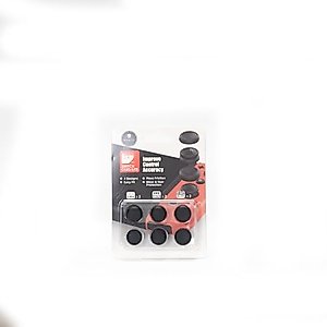 Skull & Co. Skin, CQC and FPS Thumb Grips Set Joystick Cap Analog Stick Cap for Nintendo Switch Joy-Con Controller - Black, 3 Pairs (6pcs)