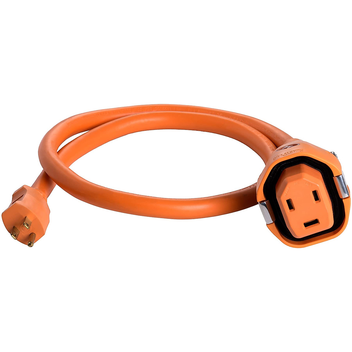 SmartPlug C15043 30 Amp Female Connector to 15 Amp STD Wall Plug Connector - 4' , Orange