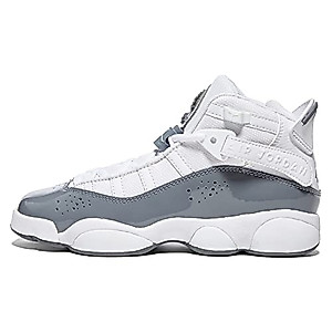 Jordan Boy's 6 Rings (Big Kid) White/Cool Grey/White 4 Big Kid M