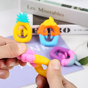 Snapper Fidget Toys,Grab and Snap Hand Toy,Snapper Popper Noise Maker Finger Sensory Toy,Stress Relief Squeeze Toy Easter Christmas Party Gift (4 Pieces)