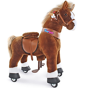 Smart Gear Pony Cycle Chocolate, Light Brown, or Brown Horse Riding Toy: 2 Sizes: World's First Simulated Riding Toy for Kids Age 4-9 Years Ponycycle Ride-on Medium