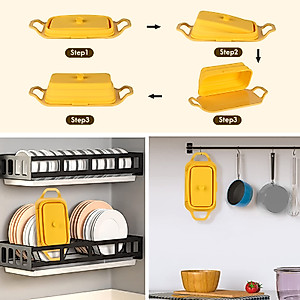 MOZPUS Butter Dish, Stretch Collapsible Silicone Lid Silica Gel Butter Tray butter Dish box - With Silicone Scraper