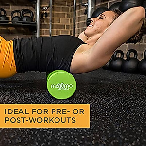 Maximo Fitness Foam Roller - 18" x 6" High Density Exercise Roller for Trigger Point Self Massage, Muscle and Back Roller for Fitness, Physical Therapy, Yoga and Pilates, Gym Equipment, Green