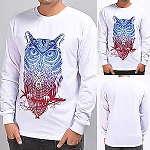 Sweatshirt for Men Thenlian Men's Autumn Casual 3D Print Hip Hop Long Sleeve Pullover Sweatshirt Top Blouse(White, L)