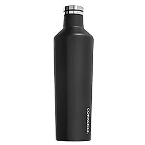 Corkcicle Canteen - Water Bottle and Thermos - Keeps Beverages Cold for Over 25, Hot for Over 12 Hours - Triple Insulated with Shatterproof Stainless Steel Construction - Matte Black - 25 oz.