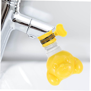 Gogogmee 2pcs Rotatable Faucet Extenders Sink Nozzle for Basin Gel Nail Polish Over Toilet Storage Sink Faucet Extension Anti-splash Faucet Extenders Child Pvc Faucet Head Cartoon