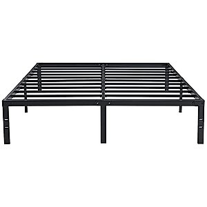AGXI 14 Inch Metal Platform Bed Frame No Box Spring Required,Full Size Bed FramesSteel Slat Support, 3,500 lbs Heavy Duty Non-Slip Steel Slats Support, Easy Assembly Mattress Foundation