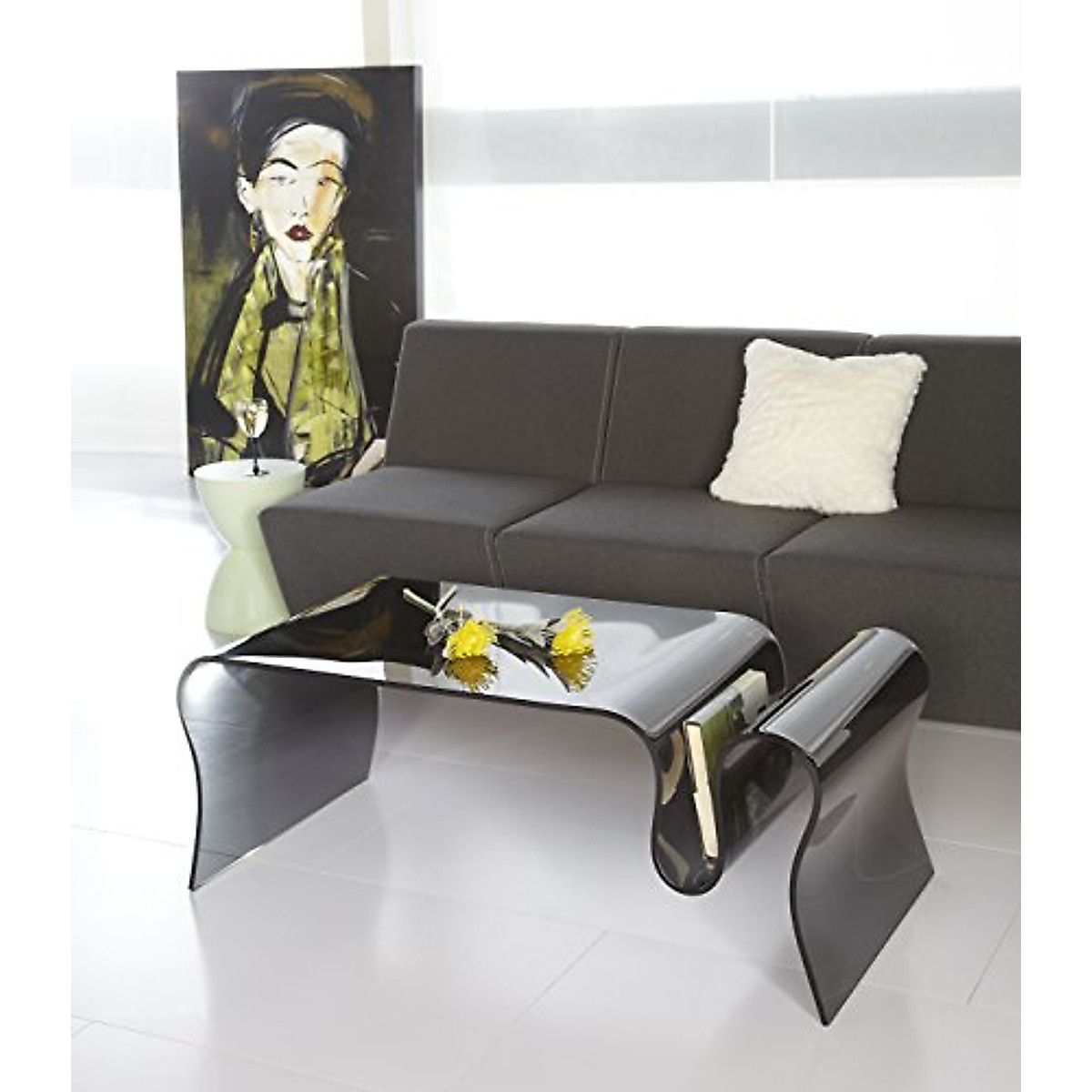 Euro Style White Sallie Modern Stool