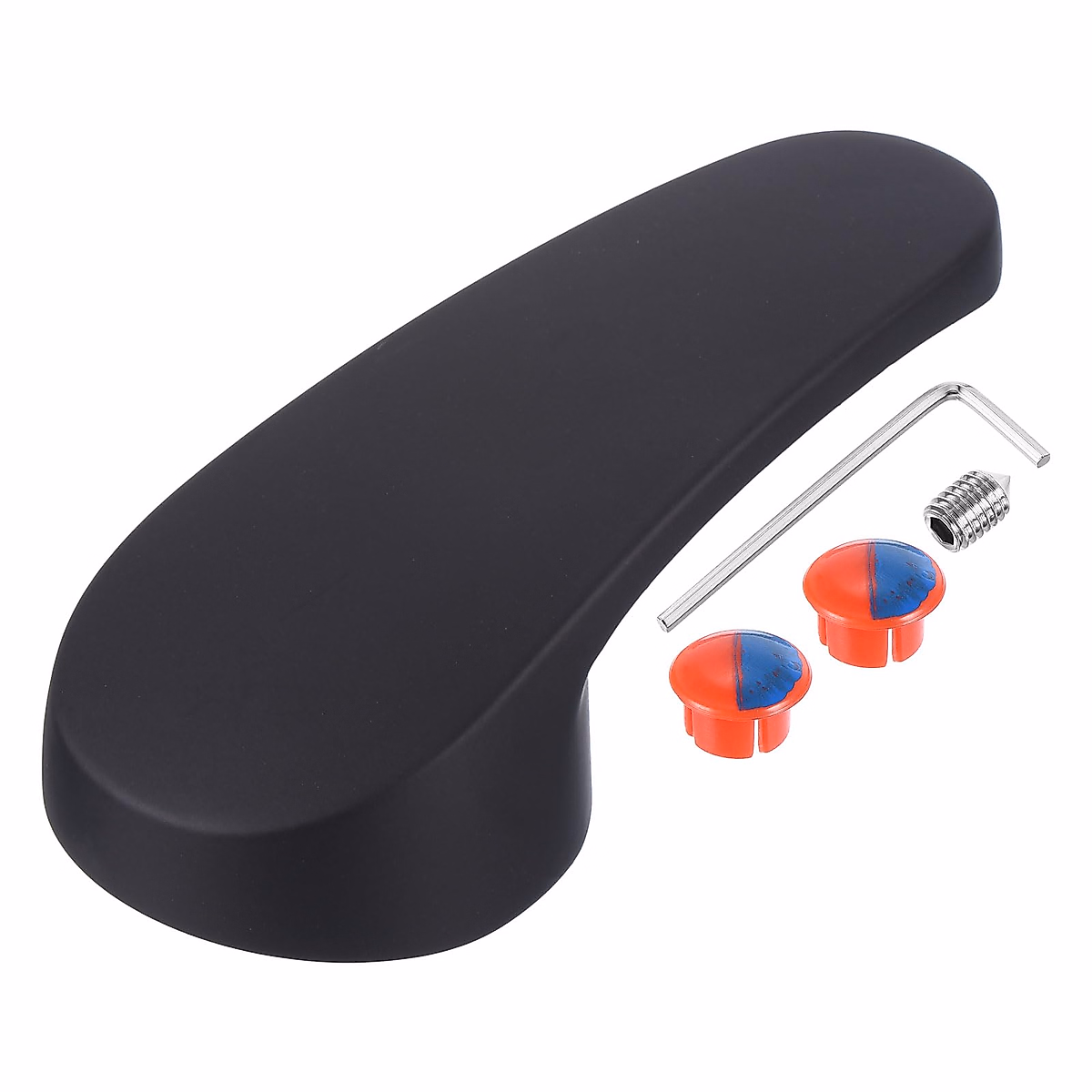 uxcell Single Lever Faucet Handle for 40mm Cartridge, Zinc Alloy Faucet Handle Replacement for Kitchen Bathroom Shower, 4.3"x1.9", Black