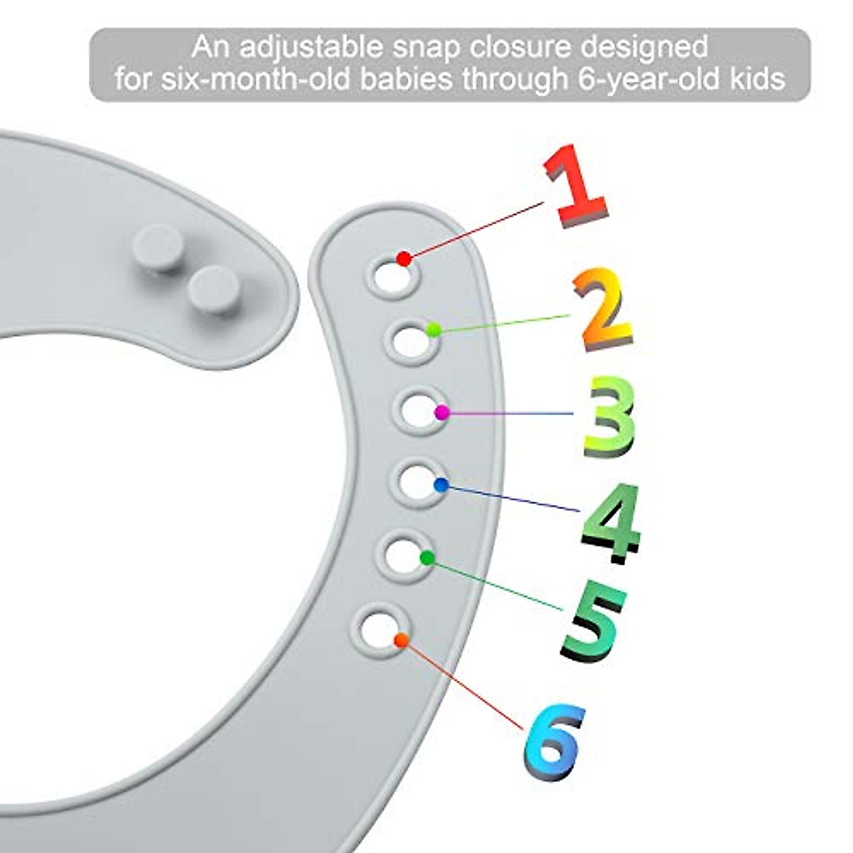 PandaEar 2 Pack Silicone Baby Feeding Bibs Super Thin Light Weight for Babies & Toddlers, Adjustable Silicone Bibs with Food Catcher Pocket, Waterproof, Soft, Unisex, Non Messy (Pink Grey)