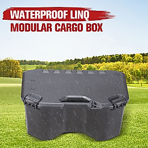 A & UTV PRO Modular Cargo Box for Can Am Maverick, 20 L/5.2 Gallon Rear Storage Cargo Box with Lid Assembly for LINQ Can Am Maverick X3 MAX, Defender, Commander Accessories, Replace OEM#715007112