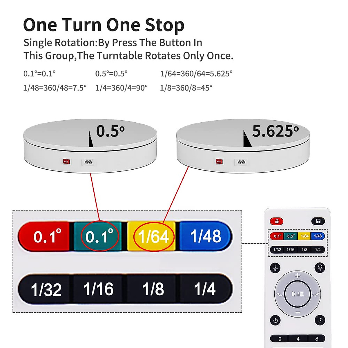 ComXim 360 Photography Turntable 12.6in, Rotating Display Stand 88-200lbs Capacity, Motorized Electric Spinning Stand for Products Display ,Remote Control Platform Control Angle ,Speed and Direction