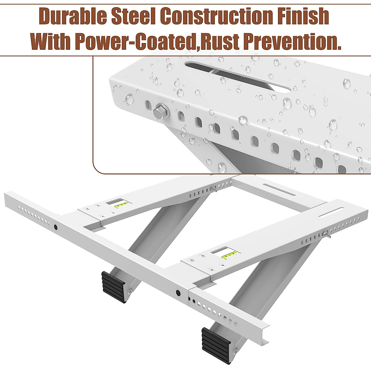 BJADE'S Window Air Conditioner Bracket No Drilling,Window AC Support Bracket,Universal A/C Units Mounting Brackets,Up to 200 lbs.Fits Single Or Double Hung Windows