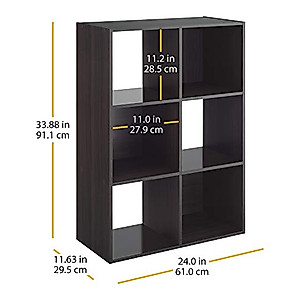 Whitmor 6 Cube Organizer, Espresso