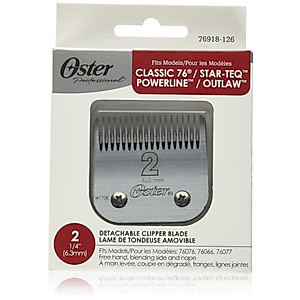 Oster Professional 76918-126 Replacement Blade, Classic 76/Star-Teq/Power-Teq Clippers, Size #2, 1/4" (6.3 mm)
