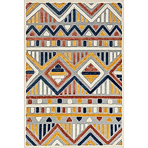 nuLOOM Arlene Colorful Tribal Indoor/Outdoor Area Rug, 5' x 7' 6", Blue
