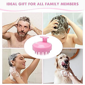 FREATECH 2-Pack Hair Scalp Massager Shampoo Brush, Shower Hair Brush with Long & Flexible Silicone Bristles for Scalp Scrub, Head Massage and Hair Growth, Dandruff Comb Scalp Scrubber Exfoliator