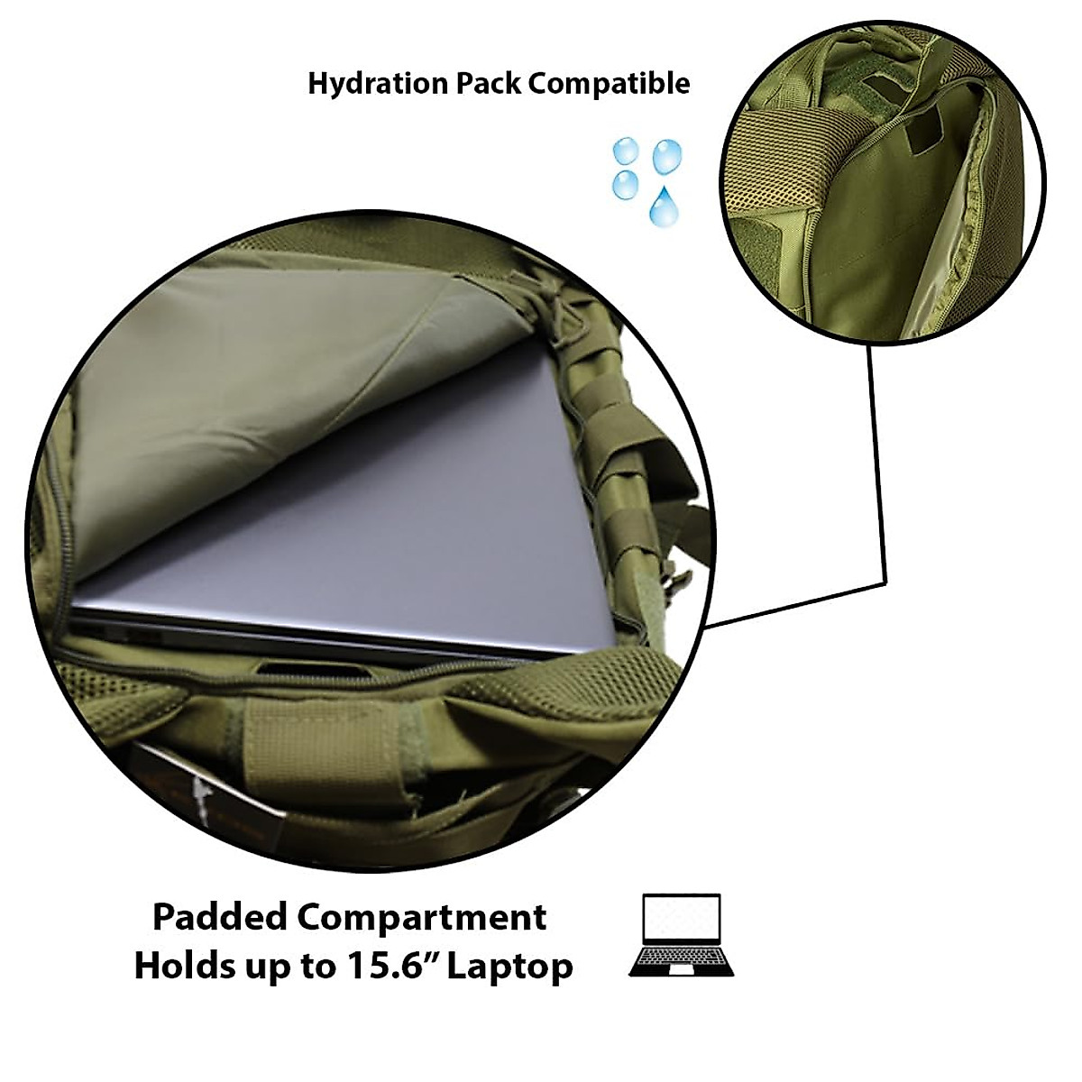 Exos Bravo Tactical Assault Backpack Rucksack (Olive Drab)