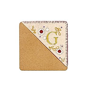 Personalized Hand Embroidered Corner Bookmark,Felt Triangle Page Stitched Corner Handmade Bookmark,Unique Cute Flower Letter Embroidery Bookmarks Accessories for Book Lovers (Spring,G)