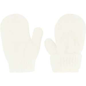 Baby Hats Newborn - Toddler Winter Baby Hat and Mitten Set Boy and Girls Baby Winter Hat Fleece Lined 0-6 Months (Ivory)