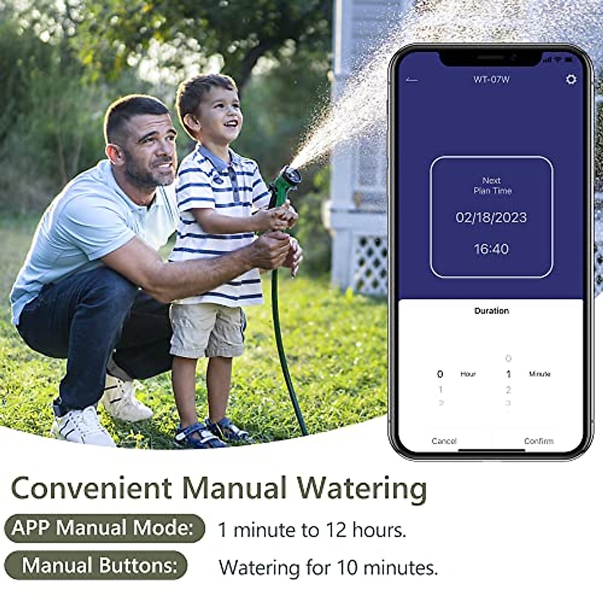 WiFi Hose Timer, Diivoo Smart Water Timer with WiFi Hub, 6 Irrigation Plans and 2 Watering Modes, Smart Sprinkler Compatible with Alexa and Google Home