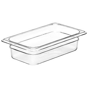 Cambro 42CW 1.8 qt Capacity, 10-7/16" Length x 6-3/8" Width x 2-1/2" Depth, Camwear Clear Polycarbonate Fourth Size Food Pan