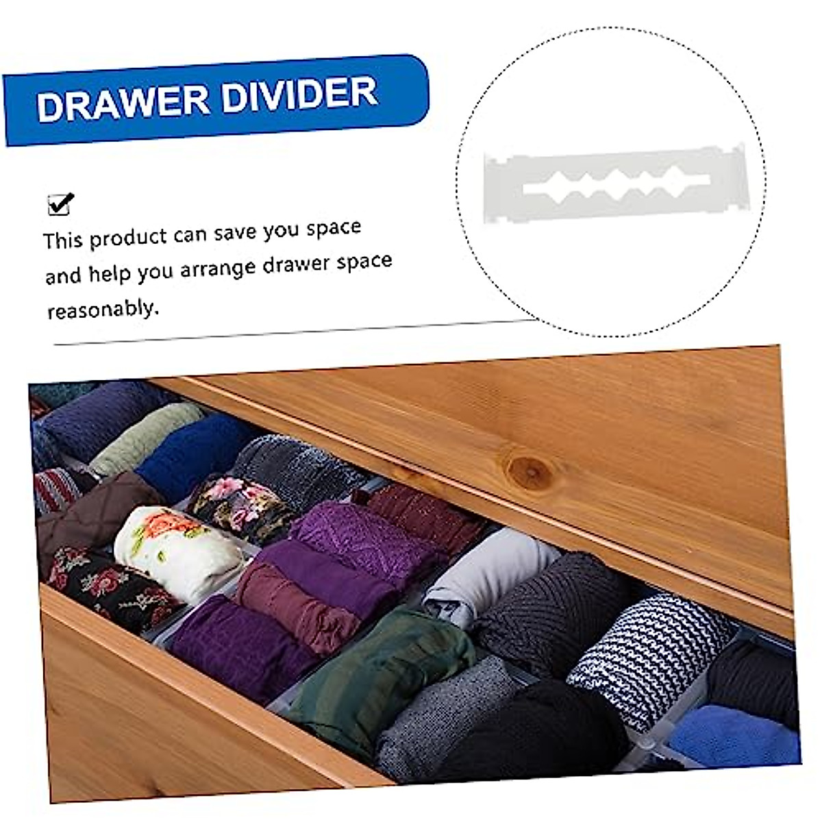 SOESFOUFU Drawer Divider Spring Tool Socks Organizer Cabinet Drawer Acrylic Shelf Divider Grid Divider Expandable Drawer Organizer Plastic Drawer Divider Drawer Partition White Cart Plastic