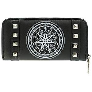 Ro Rox Oxana Alternative Goth Wicca Witch Ouija Print Faux Leather Wallet Purse