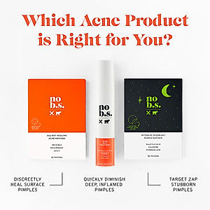 No B.S. (No Bad Stuff) Healing Acne Patches with Hydrocolloid, Waterproof, Invisible Pimple Patches, Wear Under Makeup & Sunscreen, Acne Skin Care for Women & Men, Spot Patches for Pimples, 36 CT
