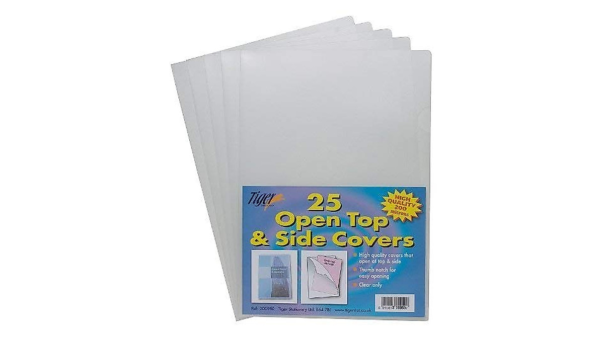 25 A4 Clear Plastic Report Files - Durable & Versatile