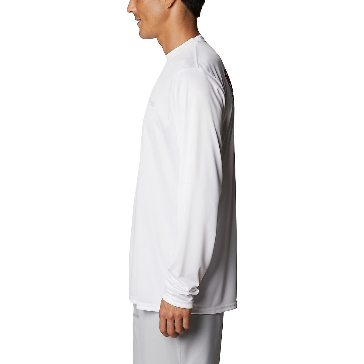 Columbia Men's Terminal Tackle PFG State Triangle LS, White/Fl Flag, 5X Tall