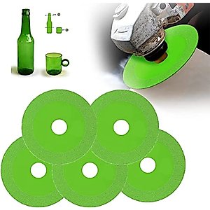 Glass Ceramic Cutting Disc - 1mm Diamond Cutting Blade, Ultra-Thin Saw BladeWheel for Angle Grinder (5 Pack)