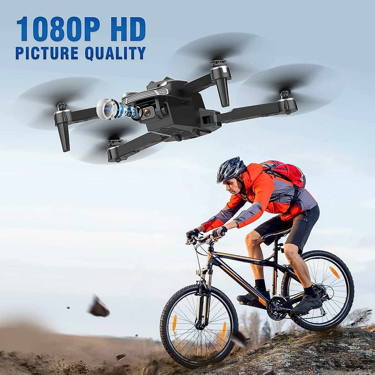 Mini Drones for Kids with 1080P FPV Camera,Obstacle Avoidance,Follow Me,BIWASE RC Quadcopter for Beginners,Remote Control Toys Gifts for Boys Girls with Altitude Hold,One Key Control,Headless Mode,3D Flips 2 Batteries