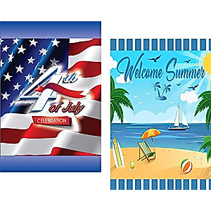 Seasonal Garden Flags Set of 10 Double Sided Halloween Fall Garden Flag, Small Festive Yard Flags for Holiday Outdoor Decorations 12.5x18 Inch for All Seasons and Holidays - Premium Quality Material