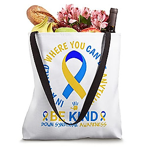 World Down Syndrome Day 2023 Be Kind Down Syndrome Awareness Tote Bag