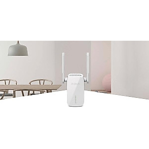 D-Link WiFi Range Extender, AC1200 Plug In Wall Signal Booster, Dual Band Wireless Repeater Access Point for Smart Home and Alexa Devices (DAP-1610-US), White