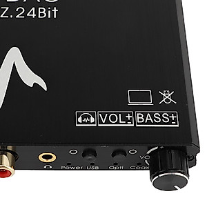 Tgoon Digital to Analog Sound Converter, Professional Chip Aluminum Alloy 94DB Powerful Stereo Sound Direct Drive Earphone Multi Function Sound Converter for Home