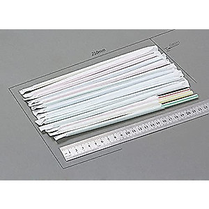 500 Pcs 8.27 Inch Colorful Flexible Plastic Drinking Straws,Individually Wrapped , Bendable,Disposable,Thick Straw for Party, for Use with Any Jumbo Cup or Water Bottle,BAP Free, Dia 0.24inch