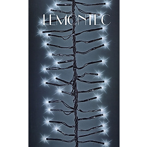 Lemontec Solar String Lights, 200 Led Holiday String Lighting Outdoor Solar Patio Lights Fit Chrismas Garden Wedding Party Landscape[White], 2 Pack 400 LED