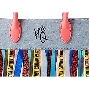 Loungefly x Birds of Prey Harley Quinn Caution Tape Fringe Crossbody Bag (One Size, Clear/Multi)