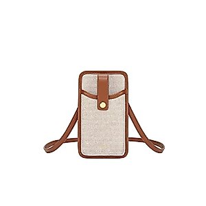JW PEI Women's Aylin Canvas Cell Phone Crossbody Bag (Brown)