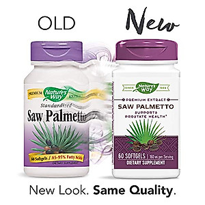 NATURE'S WAY SAW PALMETTO EXTRACT, 60 SGEL- 3 Pack
