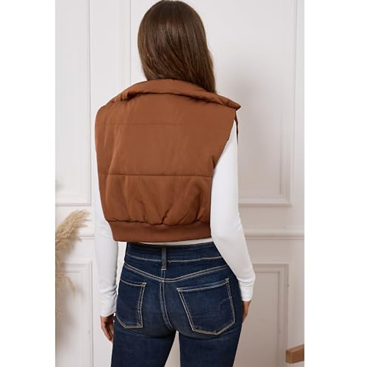 GRAPENT Winter Fashion Outfits Casual Comfy Womens Trendy Clothes Ropa De Mujer Casual Y Moderna Western Vest Trendy Womens Clothes Color Sierra Size XL X-Large Size 16 Size 18