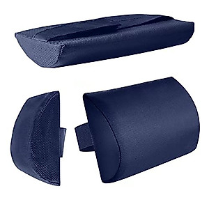 Ostlttyn Zero Gravity Chair Replacement Pillow Headrest with Elastic Band, Universal Soft Removable Padded Cushion Head Pillow for Zero Gravity Lounge Chair, Folding Patio Lawn Recliner Chair, Blue