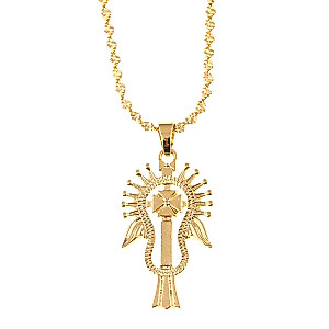Ethiopian Gold Pendant Necklace for Women Men Judah Jewelry Charms Ethnic African